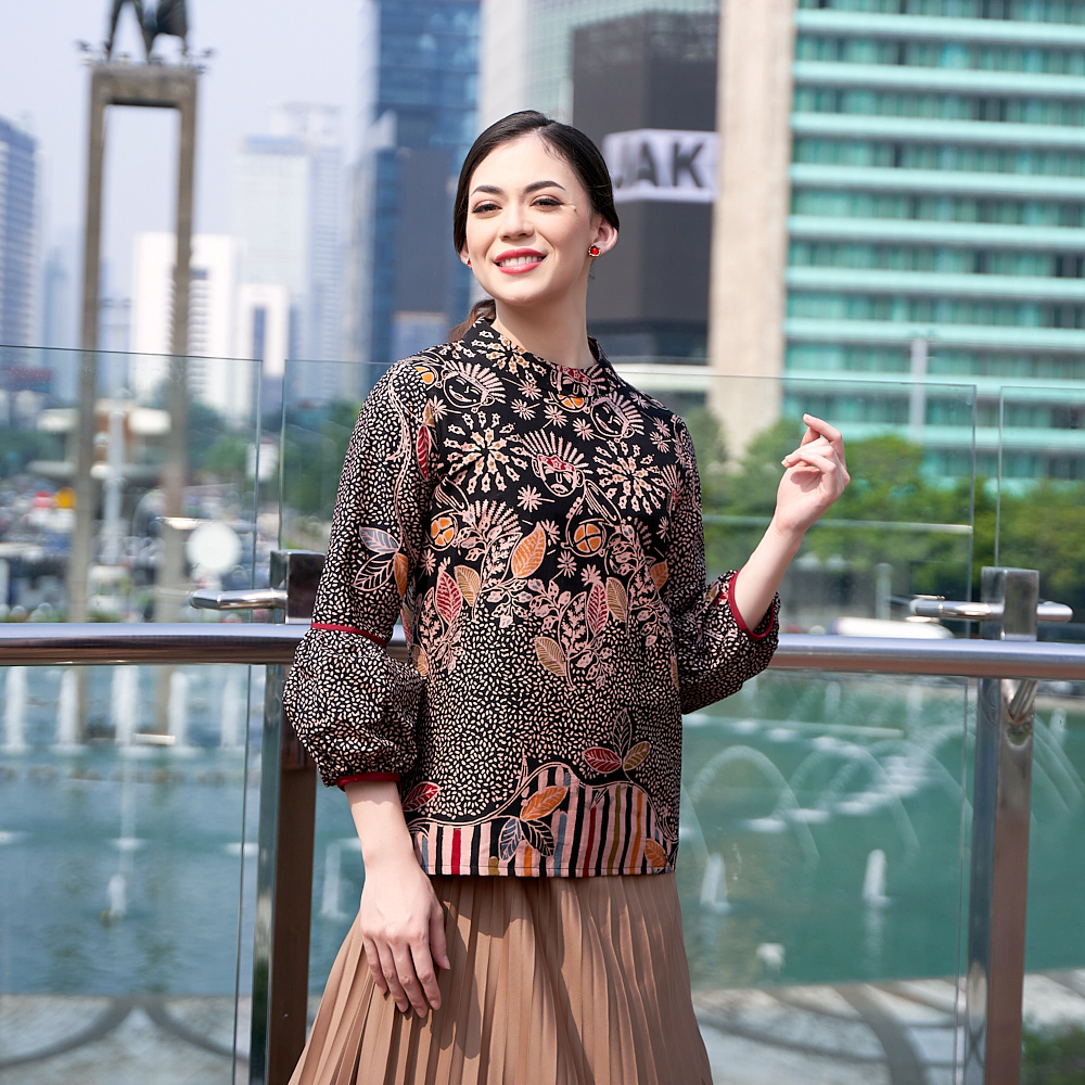 Jual NONA RARA - Kiyo Betawi T2214, Baju Batik Kasual Modern | Shopee ...