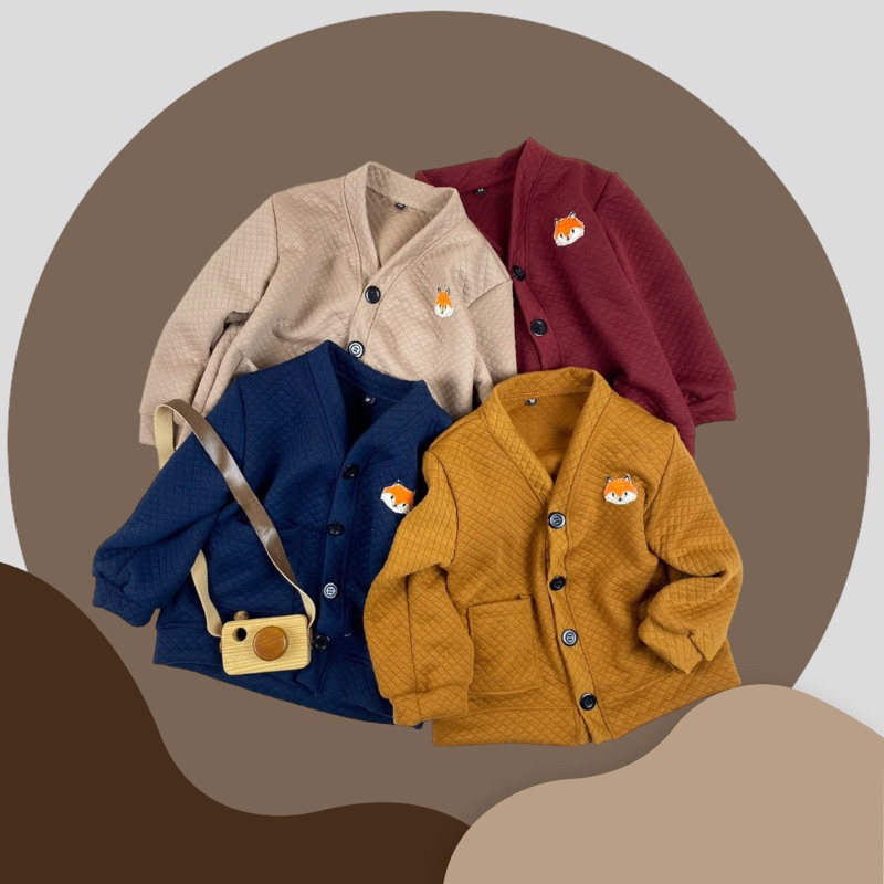 Jual LOZZY CARDI | cardi waffle fox 1-6th | Shopee Indonesia