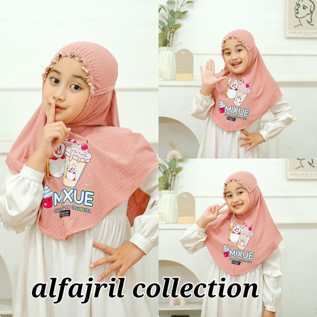 Jual |AL FAJRIL MIXUE] KERUDUNG ANAK STRADA hijab anak karakter mixue ...