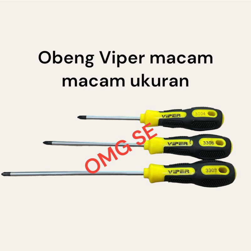 Jual obeng viper 4” 5” 6” 8” 10” 12” macam macam ukuran | Shopee Indonesia