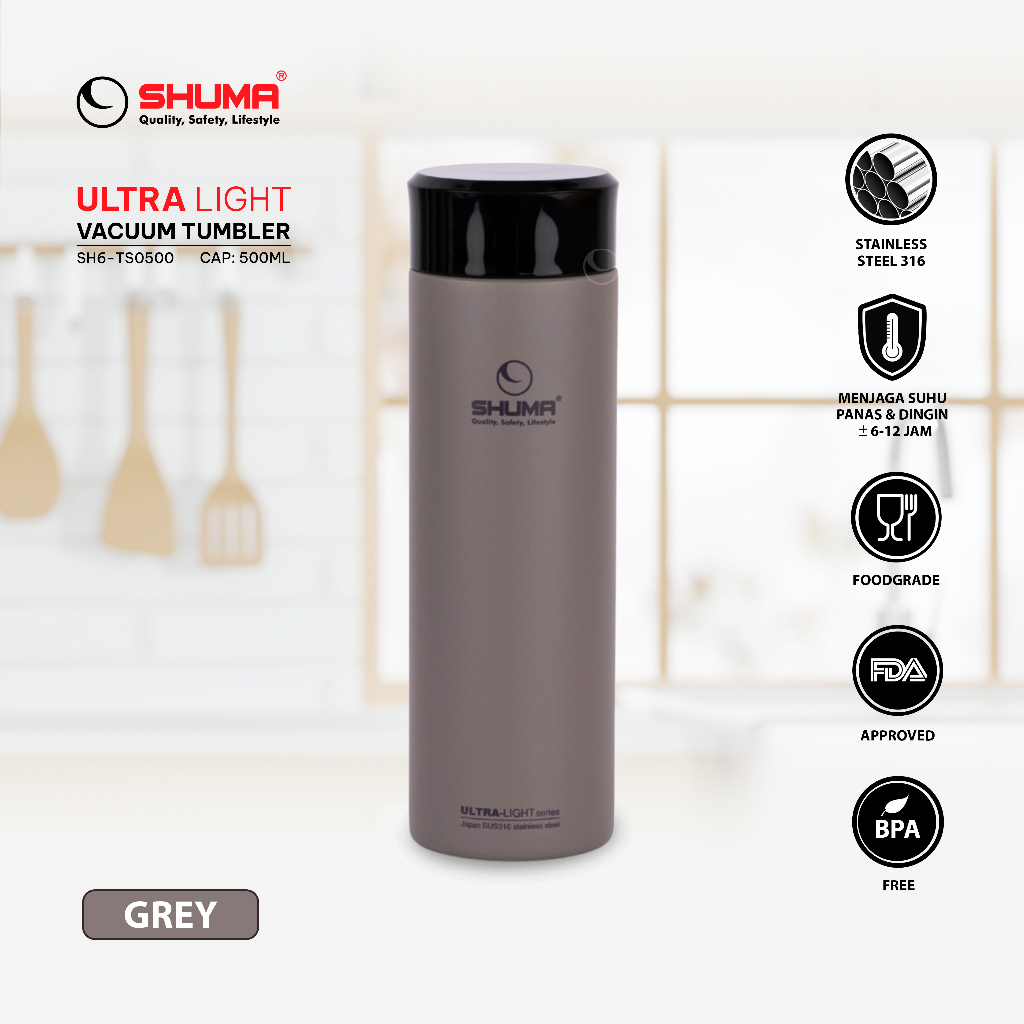 Jual SHUMA S/S 316 Ultra light vacuum Tumbler 500 ML | Shopee Indonesia