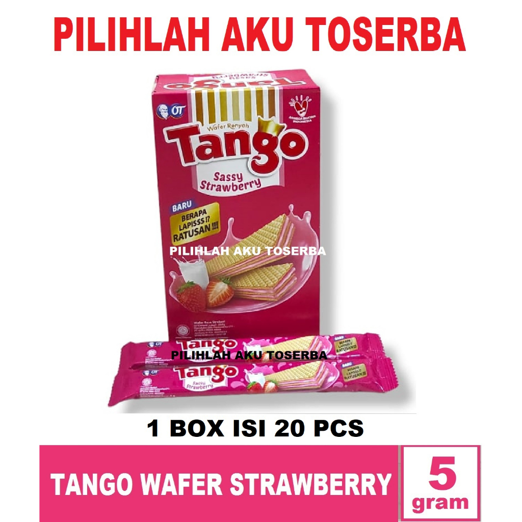 Jual Tango Wafer STRAWBERRY JAM isi 20 pcs @ 5 gr - (HARGA 1 BOX ...