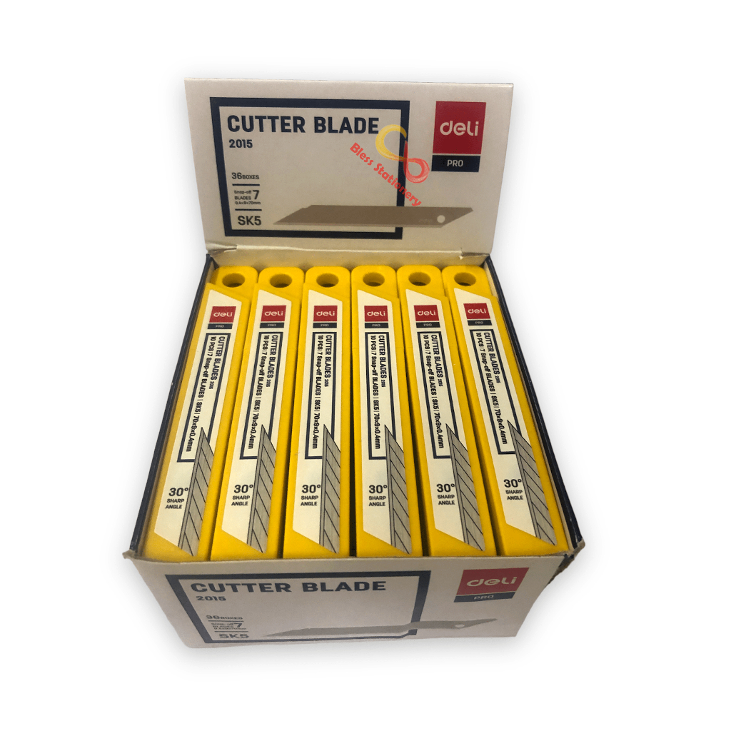 Jual isi cutter 30 derajat DELI isi ulang cuter runcing refill cutter ...