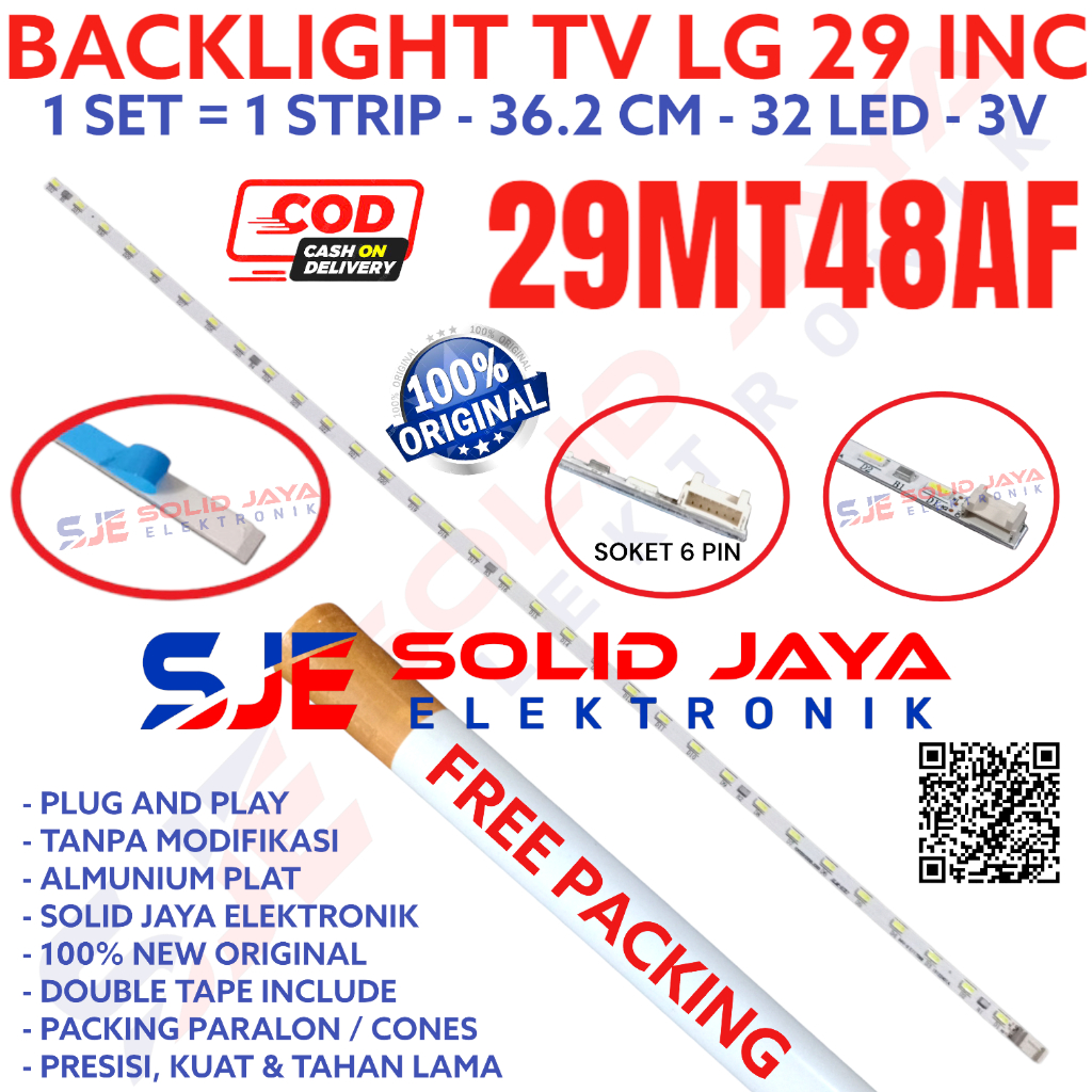Jual BACKLIGHT TV LED LG 29 INC 29MT48 29MT48AF 29MT AF LAMPU BL LED SMD LIDI STRIP BERAS 29INCH ...