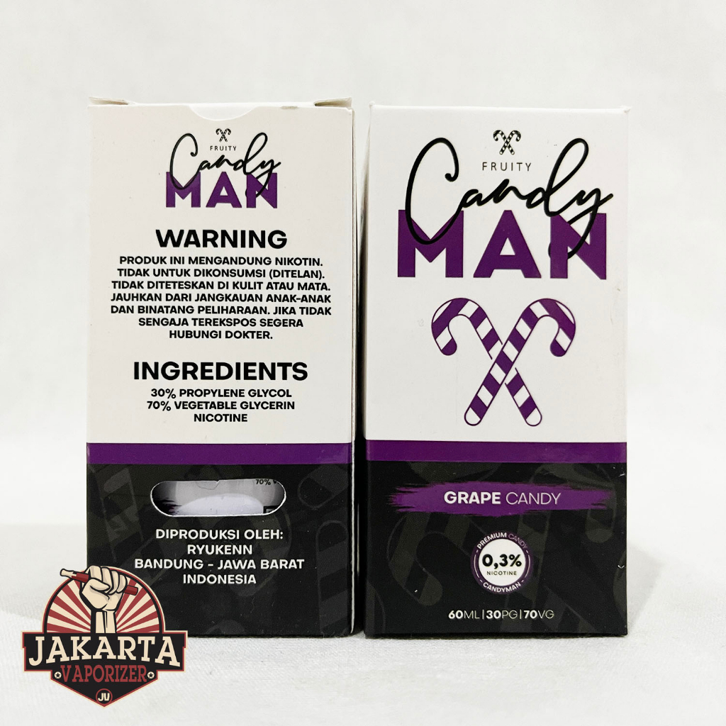 Jual CANDY MAN GRAPE CANDY 60ML 3MG CANDYMAN LIQUID VAPOR FVS X TNT ...