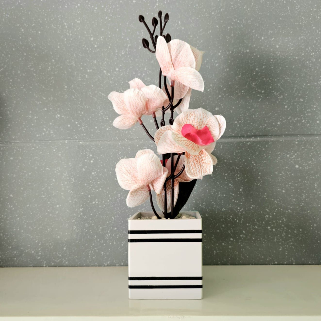 Jual Tanaman Anggrek Kain Pajangan Ruangan Tamu Bunga Artifisial Bunga ...