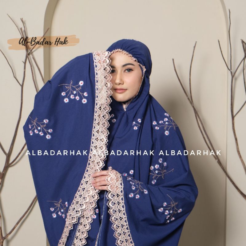 Jual Mukena Dewasa Full Bordir Motif Seribu Bunga Renda Mewah | Shopee ...