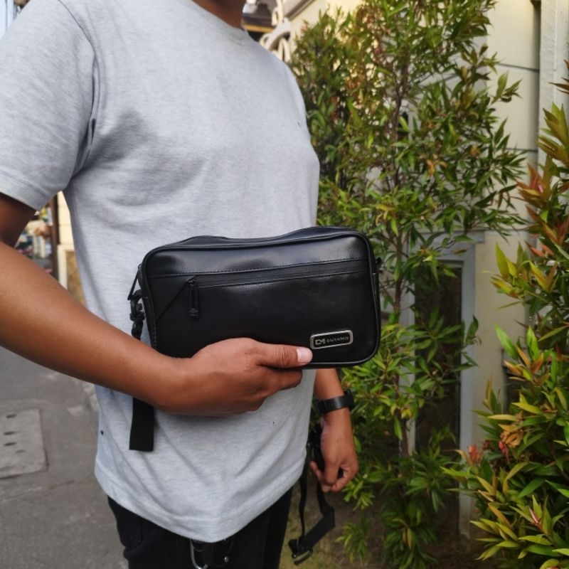 Jual Handbag Pria Premium Original Merk DM | Clutch Pria Wanita Kulit ...