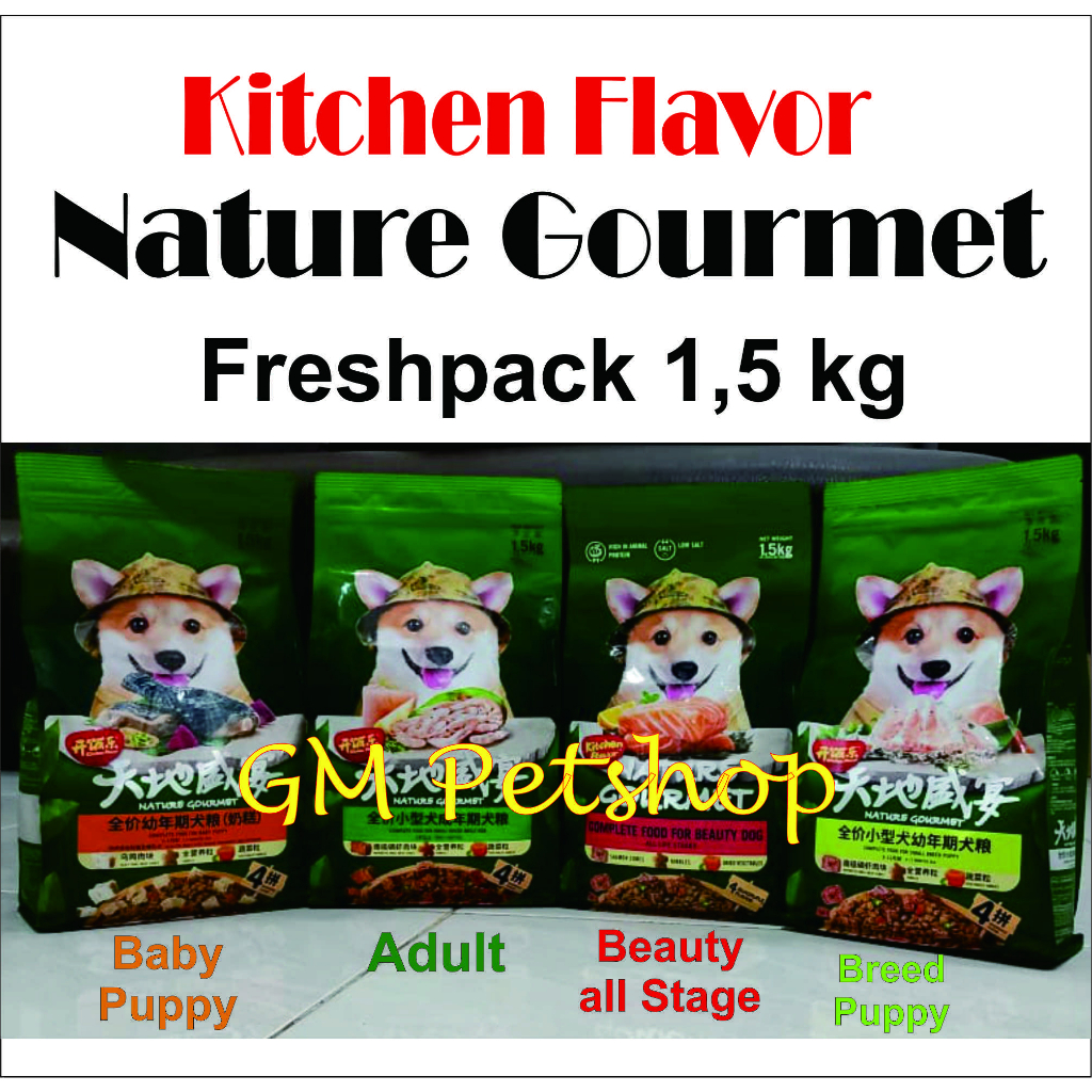 Jual Kitchen Flavor dog 1.5 kg / KF Dog pupy freshpack 1.5kg / KF ...