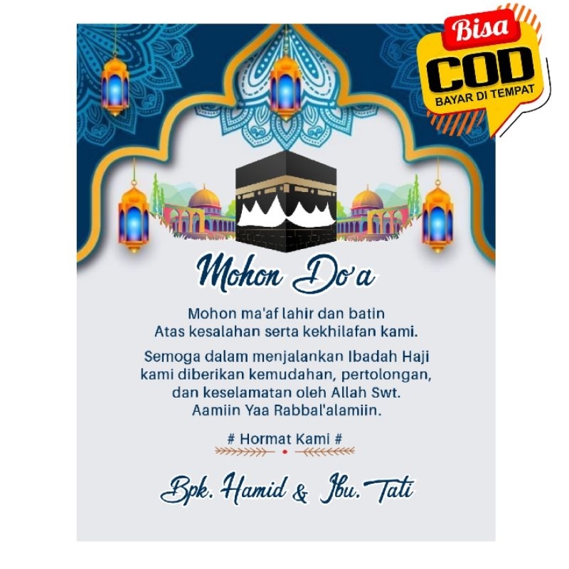 Jual Stiker Ucapan Haji dan Umroh (Request Nama) - Langsung Tempel ...