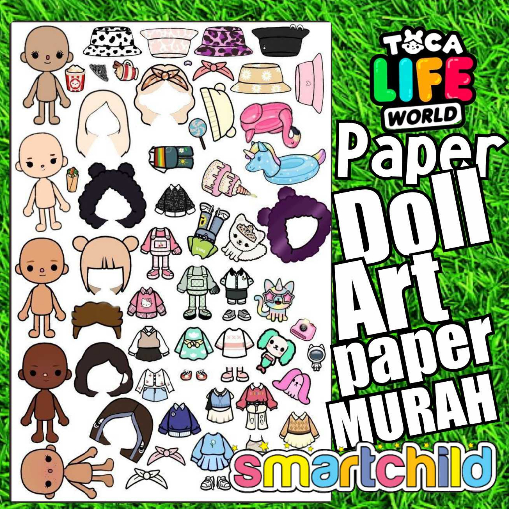 Jual BP BPAN mainan edukasi anak toca boca paper doll tempel boneka ...