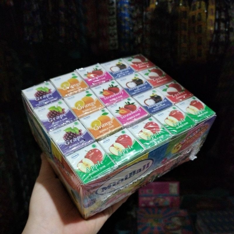 Jual Permen Karet Mini Ball Bubble Gum Harga 1 Box Isi 100pics Shopee