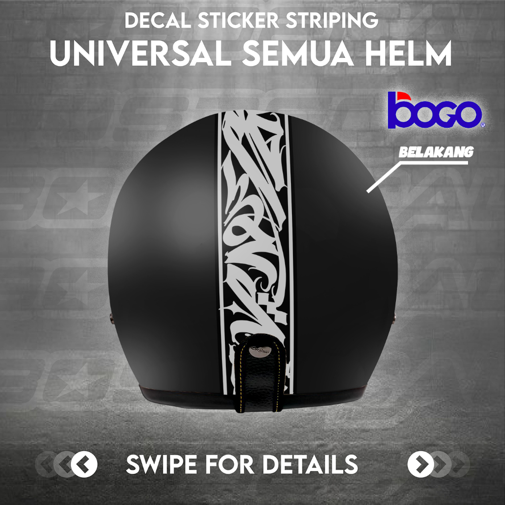 Jual Stiker helm bogo caligrafiti monogram | Shopee Indonesia