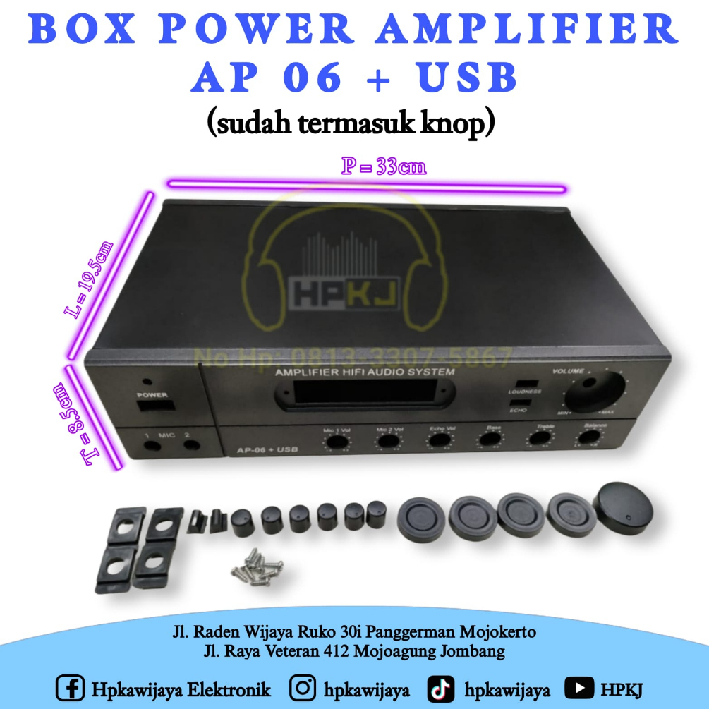 Jual BOX POWER AMPLIFIER AP 06 + USB box amplifier AP06 | Shopee Indonesia