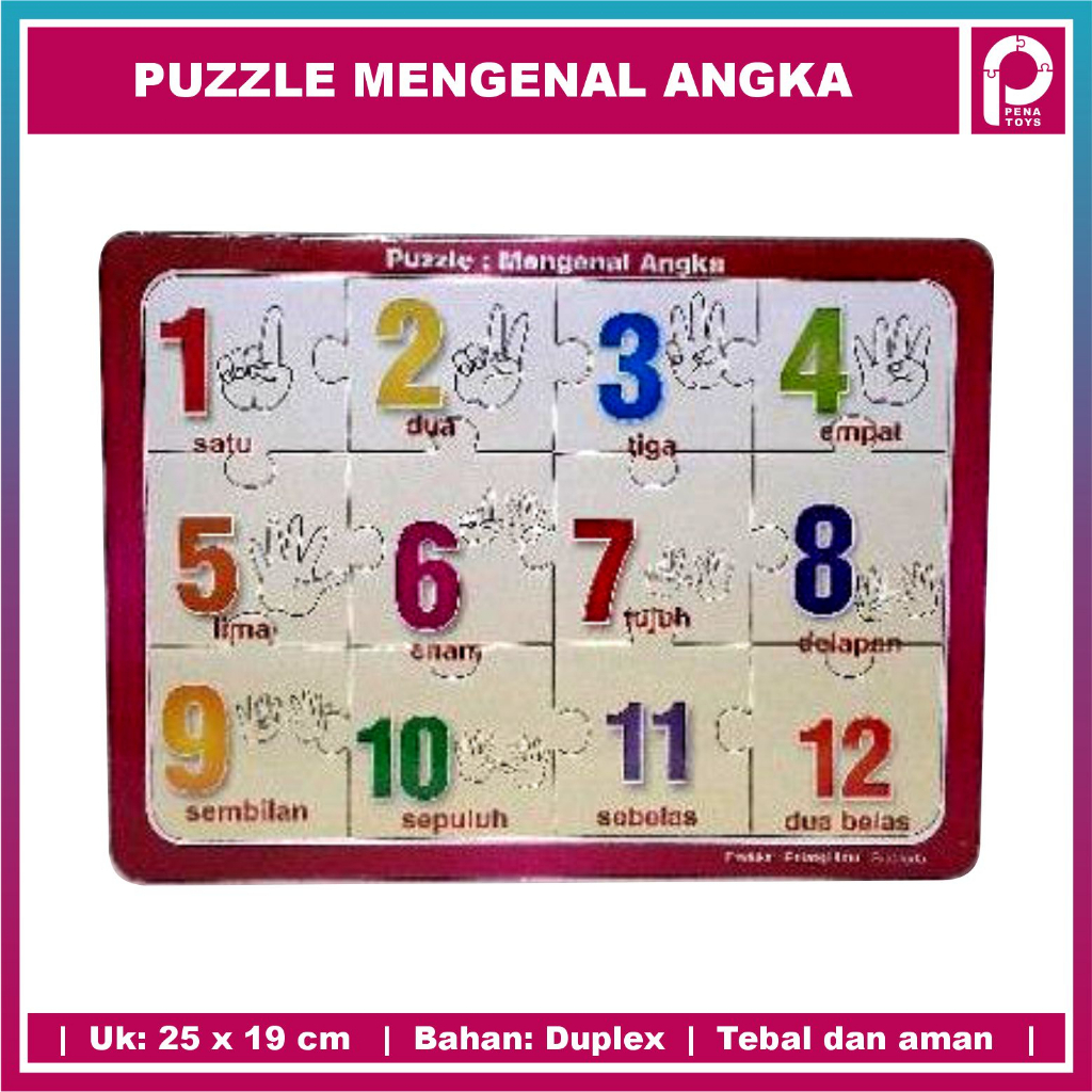 Jual Puzzle / Puzle / Pazel Mengenal Angka / Bilangan Untuk Anak ...