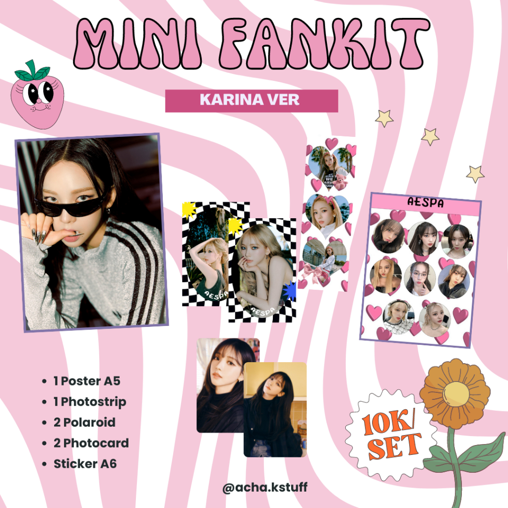 Jual MINI FANKIT KPOP AESPA HAMPERS / GIFT BOX KPOP MURAH fankit aespa ...