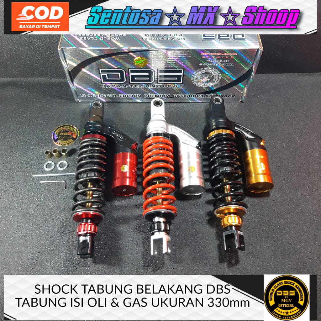 Jual SHOCK TABUNG BELAKANG DBS VON SERIES 330MM AS GOLD MOTOR VARIO125 ...