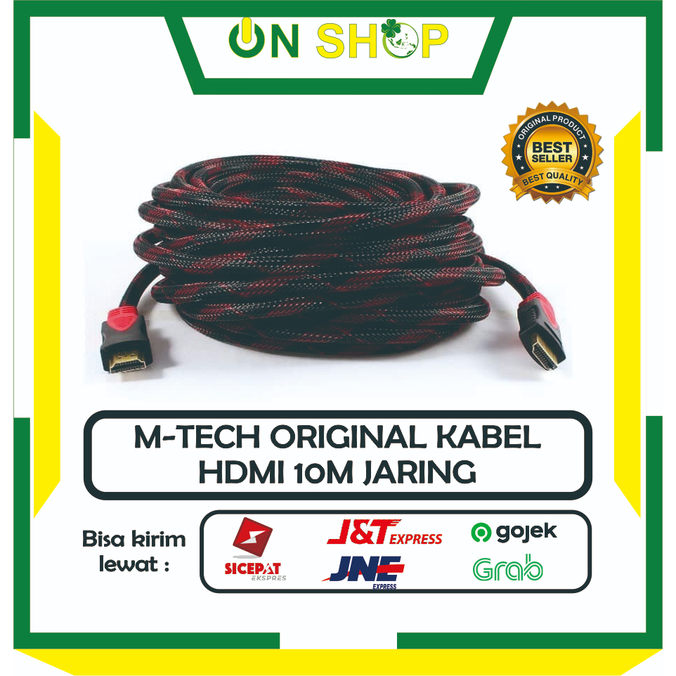 Jual M-TECH ORIGINAL KABEL HDMI 10M JARING | Shopee Indonesia