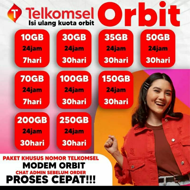 Jual DATA ORBIT TELKOMSEL TSEL KUOTA ORBIT MODEM | Shopee Indonesia