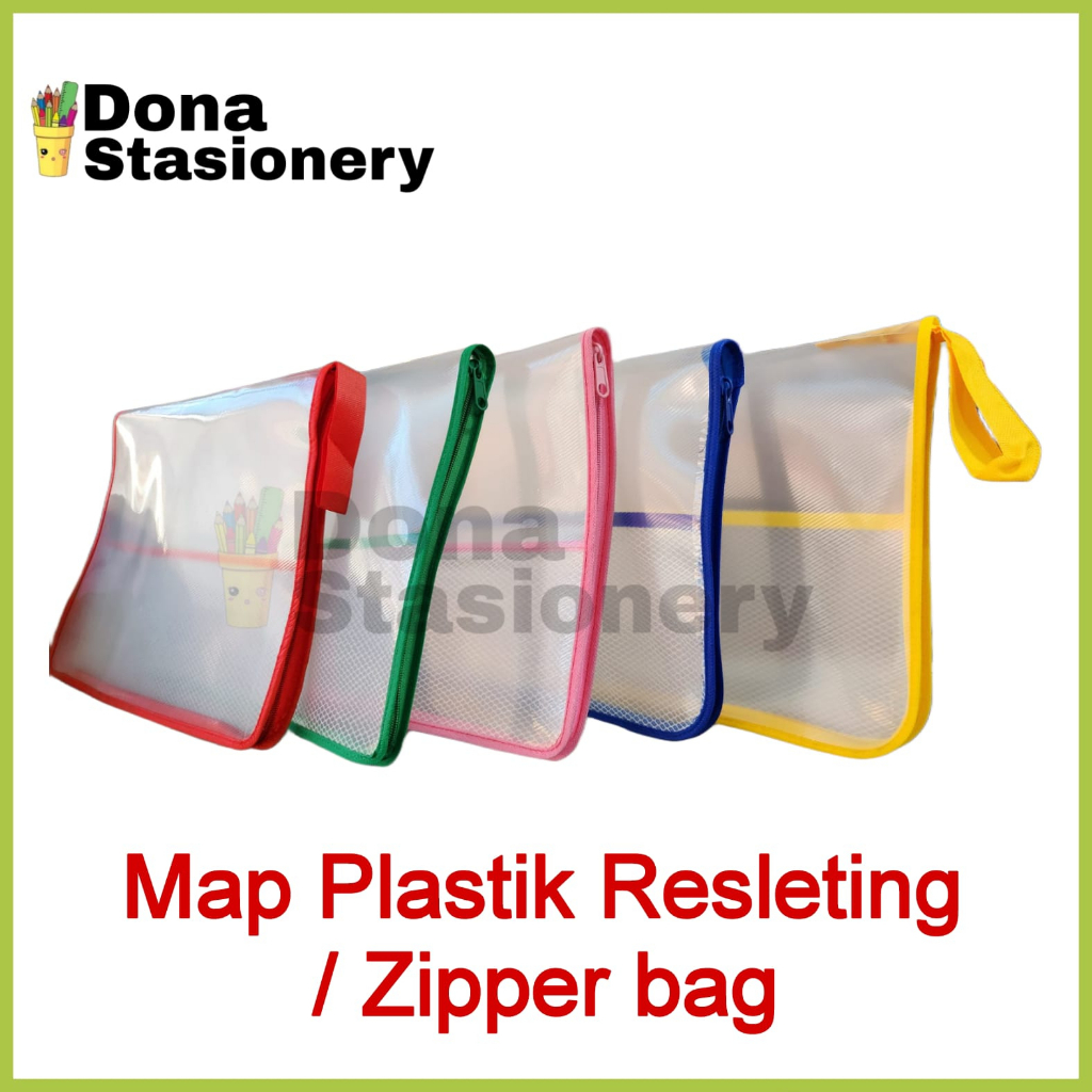 Jual Map Resleting Jaring Zipper Bag Map Folio Map Resleting