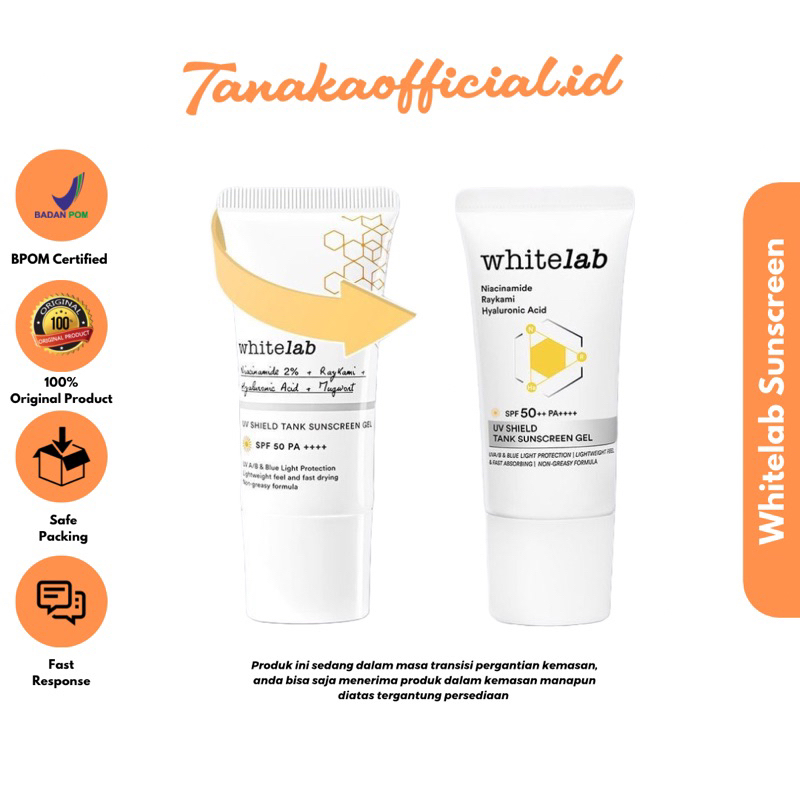 Jual Whitelab UV Shield Tank Sunscreen Gel SPF 50++ PA++++ | Shopee ...