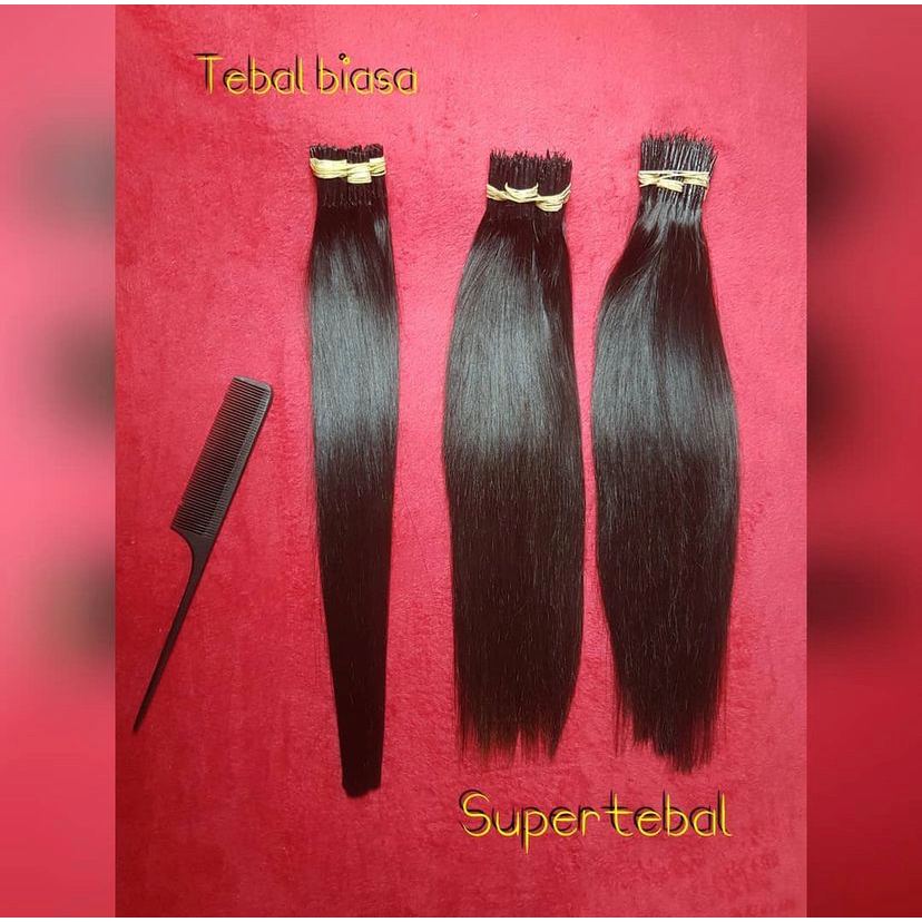 Jual Hair extension / rambut sambung / wig 50cm - 55cm 20 helai TEBAL ...
