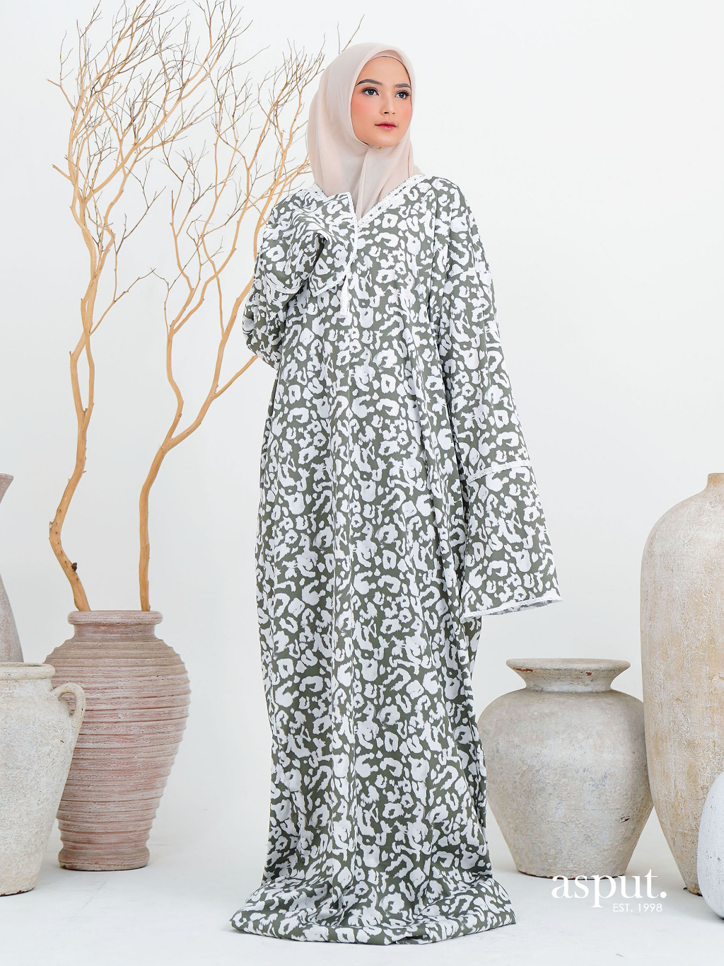 Jual ASPUT - Rumi Mukena Abaya Turki Motif | Shopee Indonesia