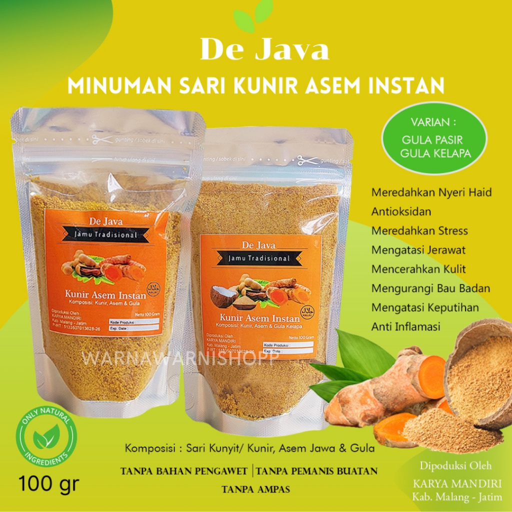 Jual Kunir Asem Instan Dejava Kunyit Asam Minuman Jamu Tradisional Sari ...