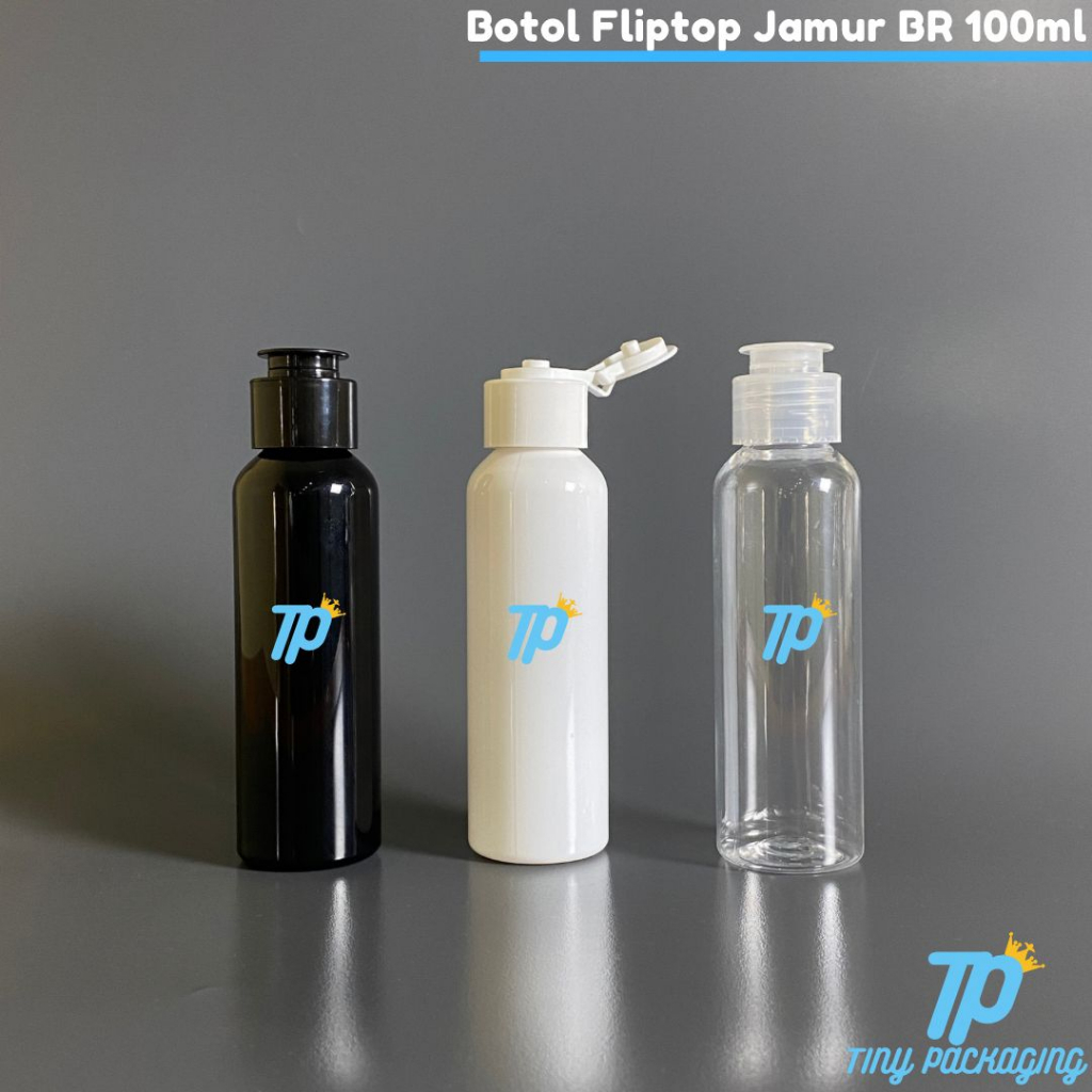 Jual Botol Fliptop 100 ml | Botol Fliptop Jamur 100 ml BR | Botol 100 ml Fliptop | Shopee Indonesia