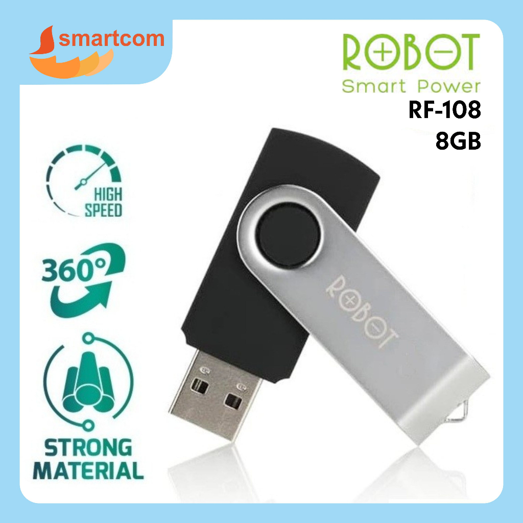 Jual FLASHDISK ROBOT 8GB RF-108 ORIGINAL FLASH DRIVE | Shopee Indonesia
