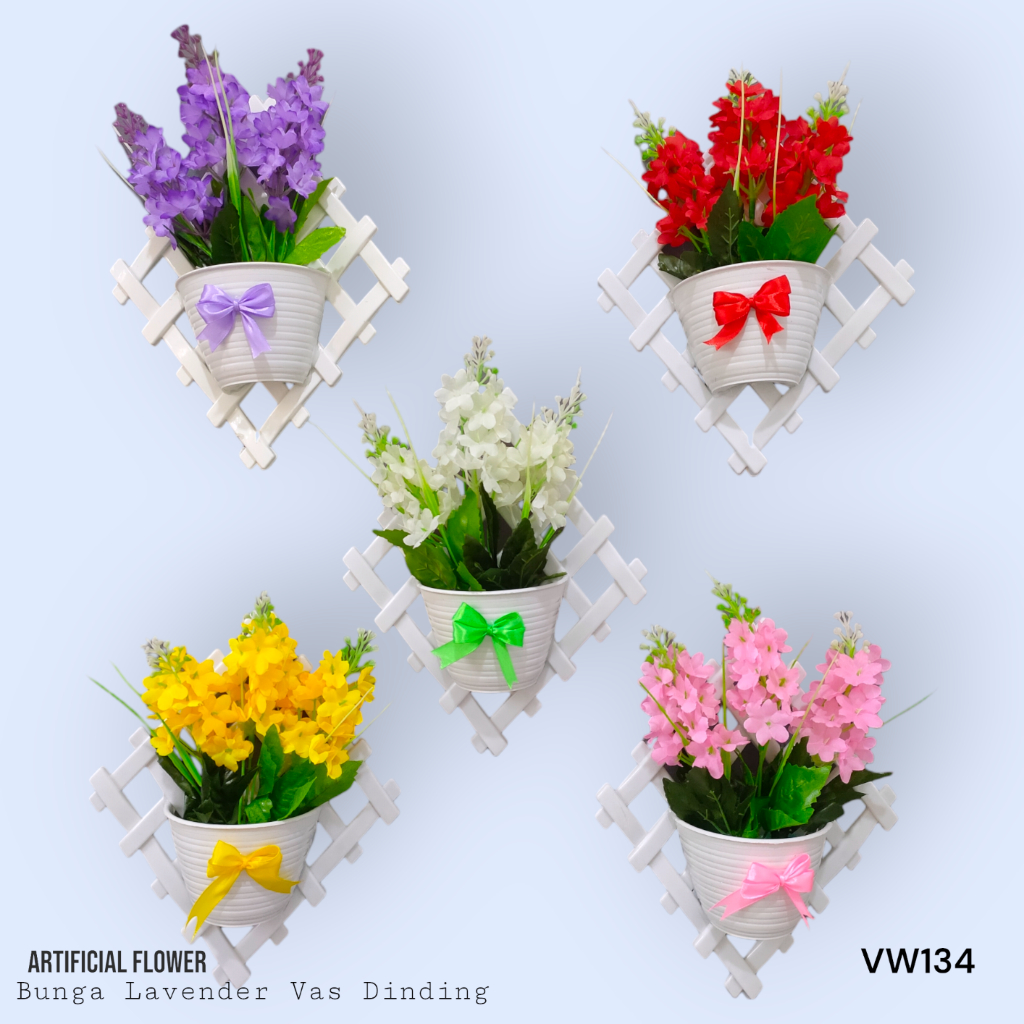 Jual Bunga Lavender Plastik Vas Dinding Tawon Mix Wajik VW134 | Shopee ...