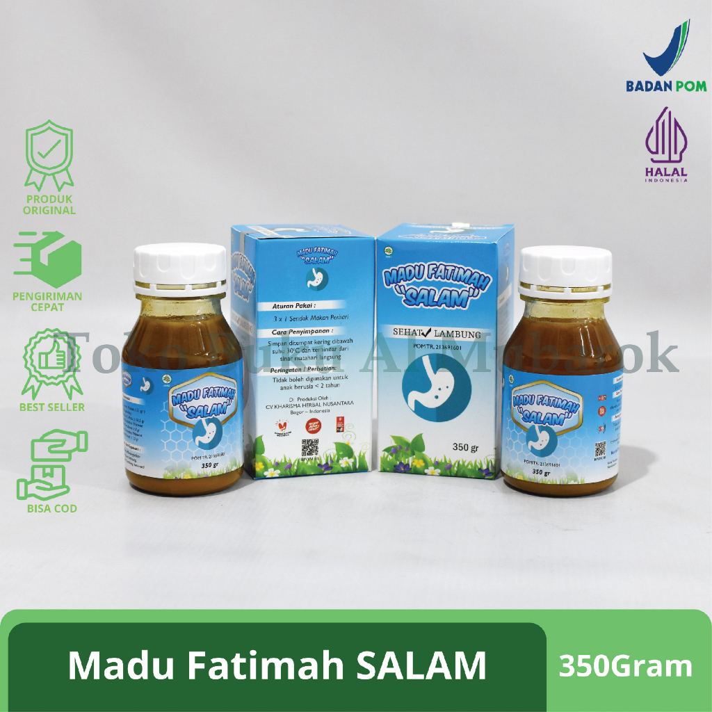Jual Madu Fatimah Salam Isi 350 gram Lambung Maag Kronis Sehat Obat ...