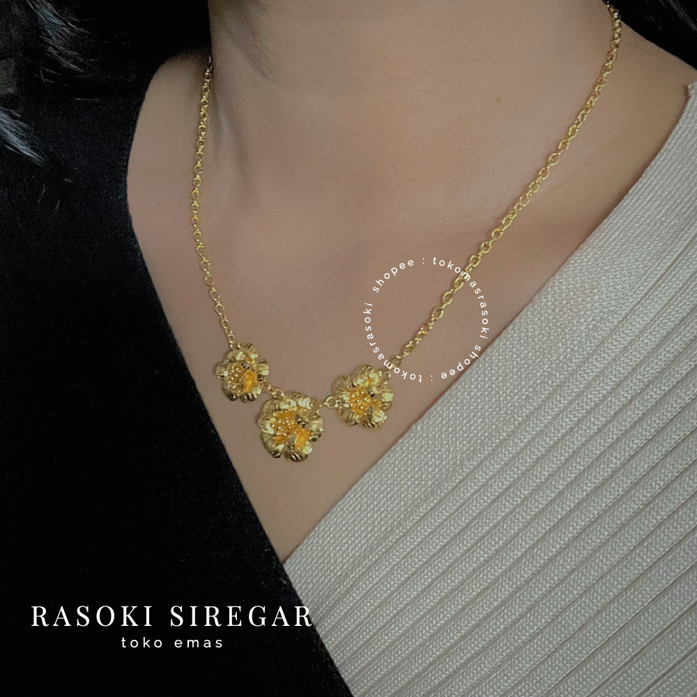 Jual KALUNG EMAS 15-20 GR BUNGA MAWAR EMAS LONDON EMAS TOBA 24 KARAT ...