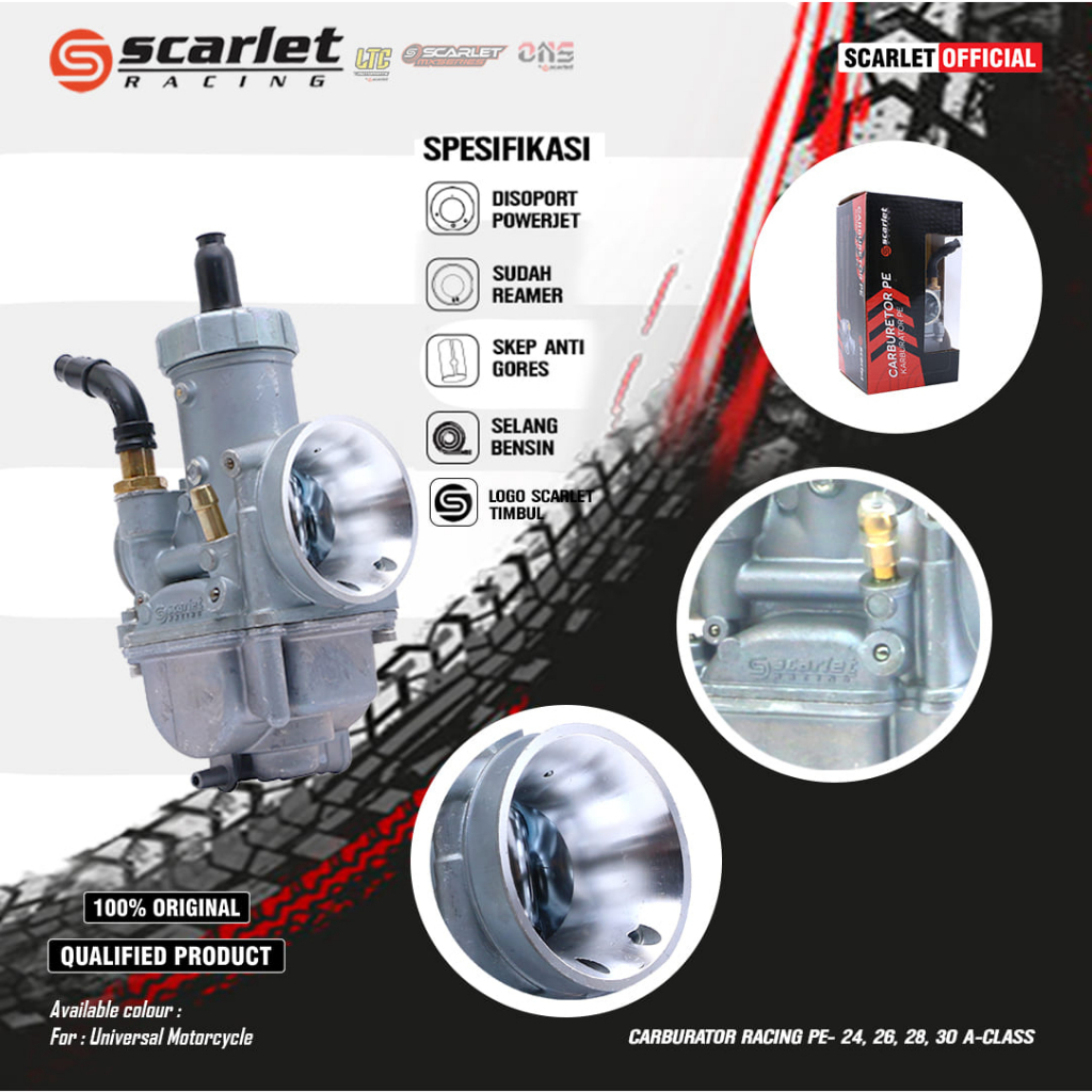 Jual Scarlet Racing - Carburetor Racing Karburetor Karbu Scarlet PE 24 26 28 30 (A-Class ...
