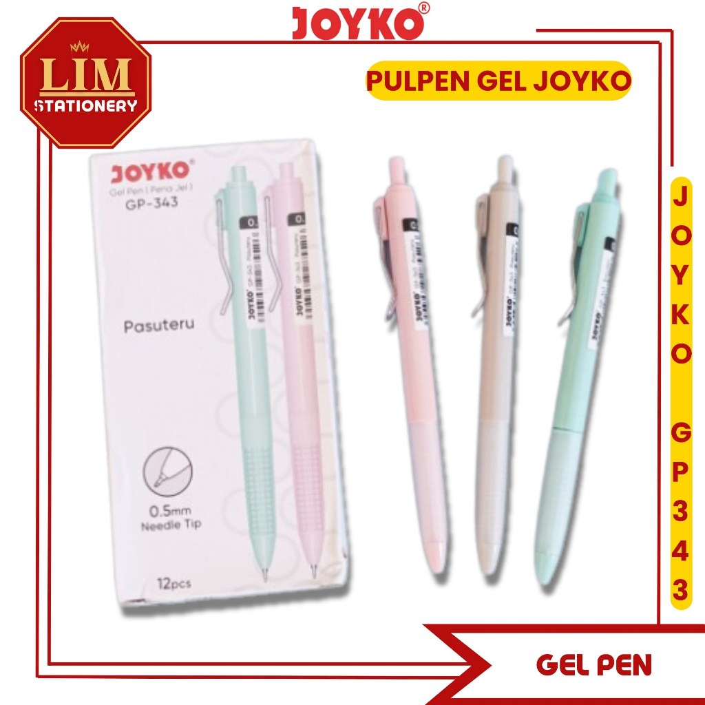 Jual Gel Pen Joyko GP-343 (Pack) Pulpen Joyko 343 Pena Jel | Shopee Indonesia