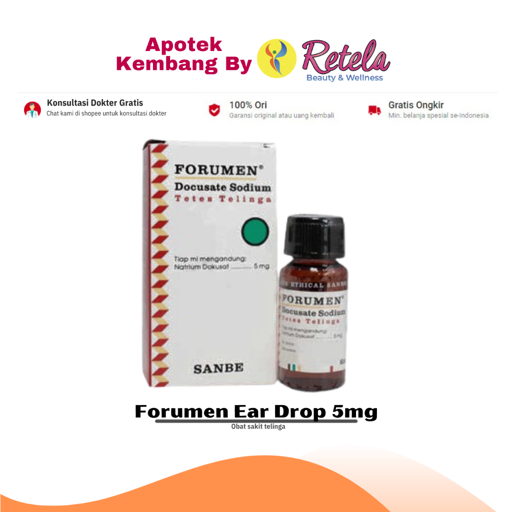 Jual FORUMEN EAR DROPS 1 BOTOL 10ML | Shopee Indonesia