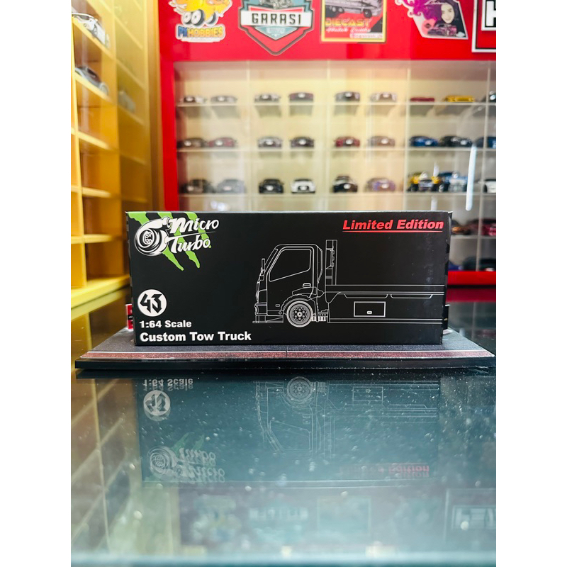 Jual Micro Turbo x Peako 1:64 Custom Flatbed Tow Truck Monster Energy ...
