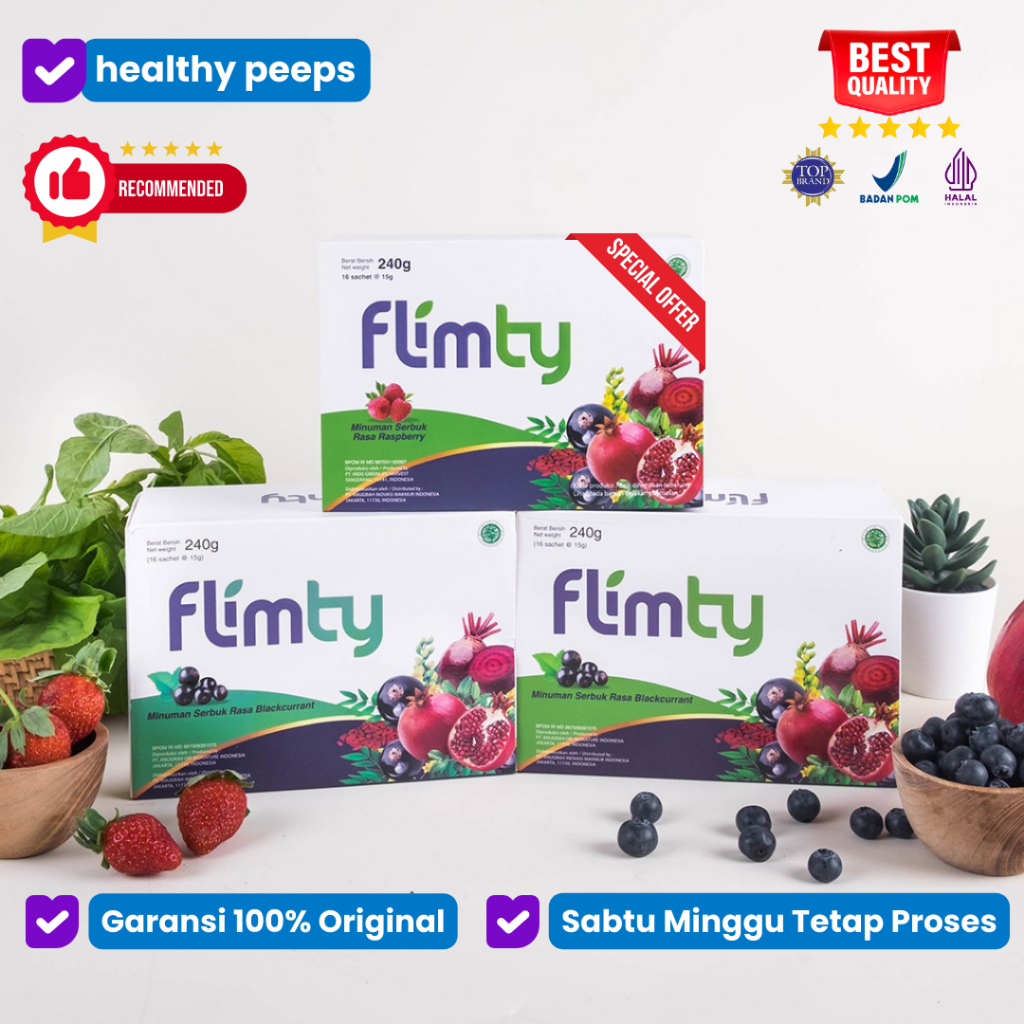 Jual Flimty fiber drink diet original 1 box 16 sachet promo - minuman ...