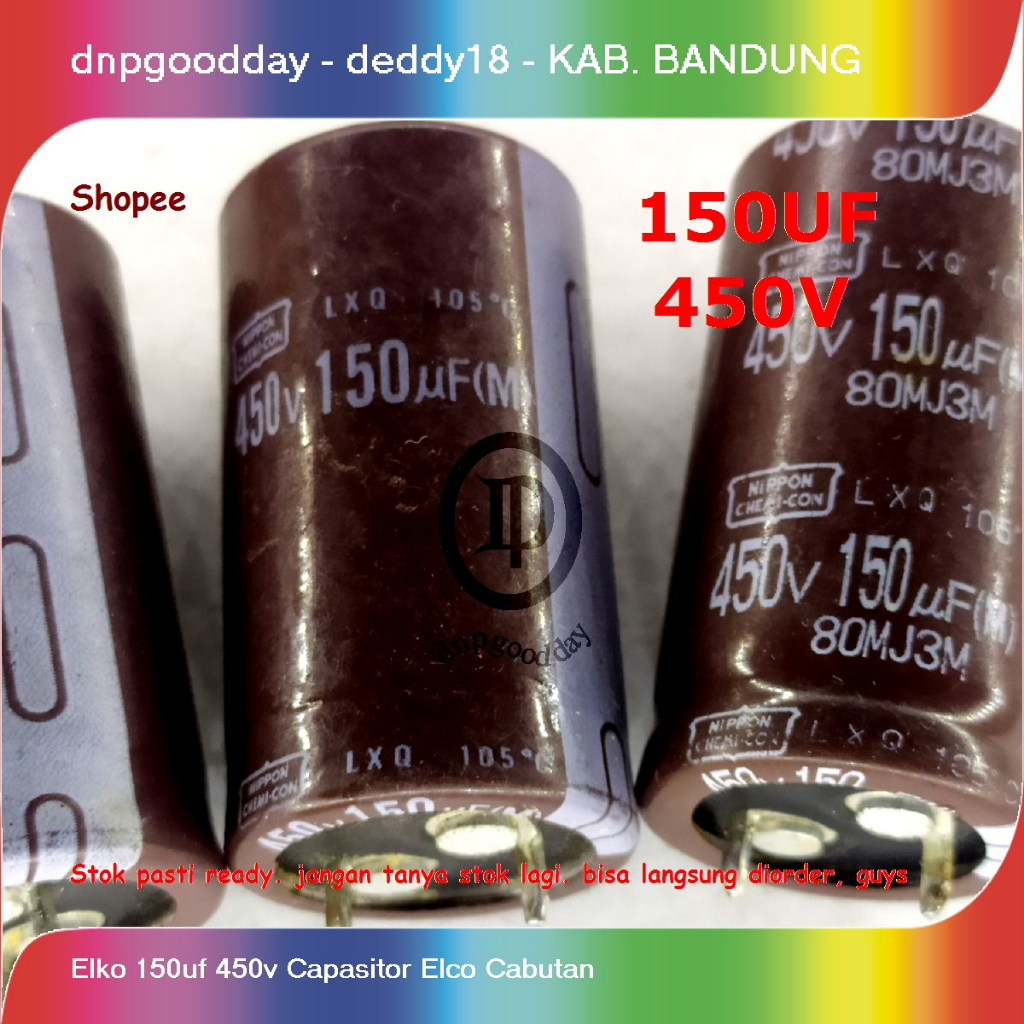 Jual Elko 150uf 450v Capasitor Elco Cabutan | Shopee Indonesia
