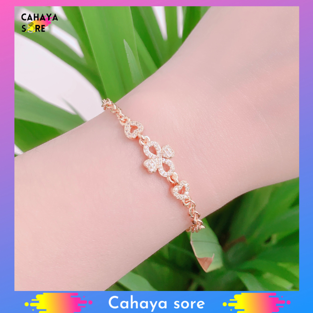 Jual Gelang Xuping Gold Gelang Tangan Dewasa Model Rantai Permata G37 ...