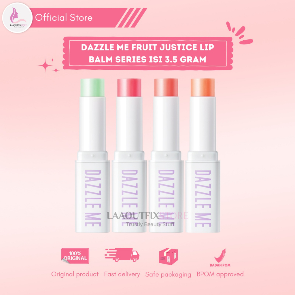 Jual DAZZLE ME FRUIT JUSTICE LIP BALM SERIES ISI 3,5 GRAM | Shopee ...
