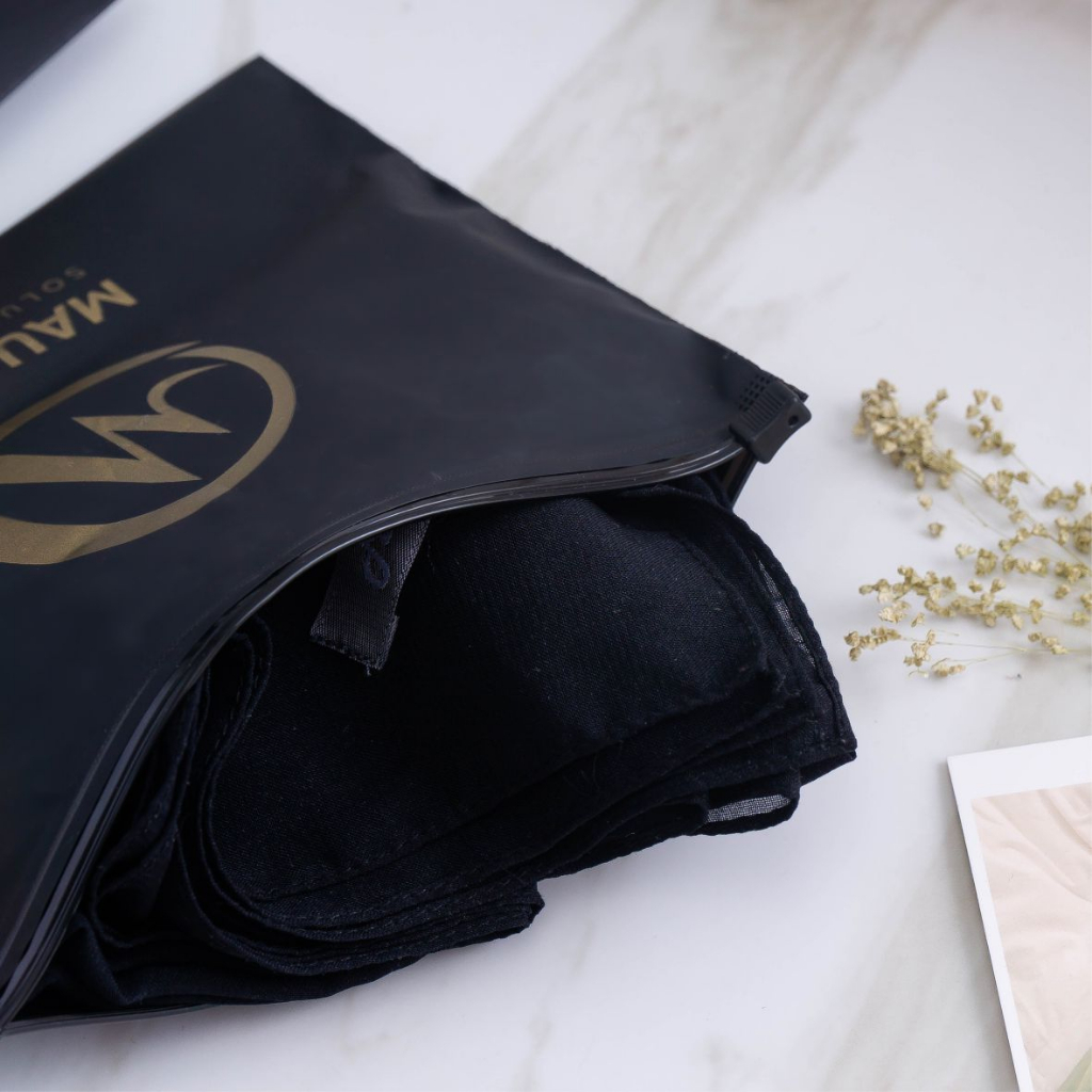 Jual Zipper Storage Bag Hitam Matte Custom sablon Kantong Plastik ...
