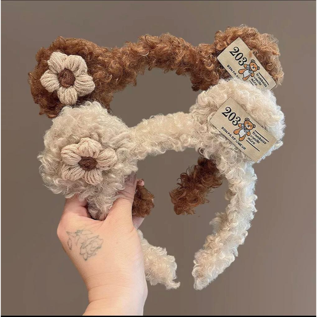 Jual BANDO KARAKTER BERUANG BEAR BULU WOOL ALA KOREA / BANDO TELINGA ...