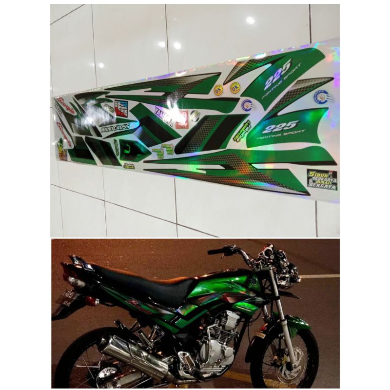 Jual stiker striping Scorpio Steko hijau botol | Shopee Indonesia