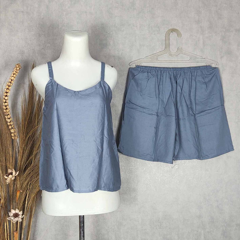 Jual SETELAN PENDEK SINGLET TANKTOP NARINI POLOS | BAJU TIDUR ...