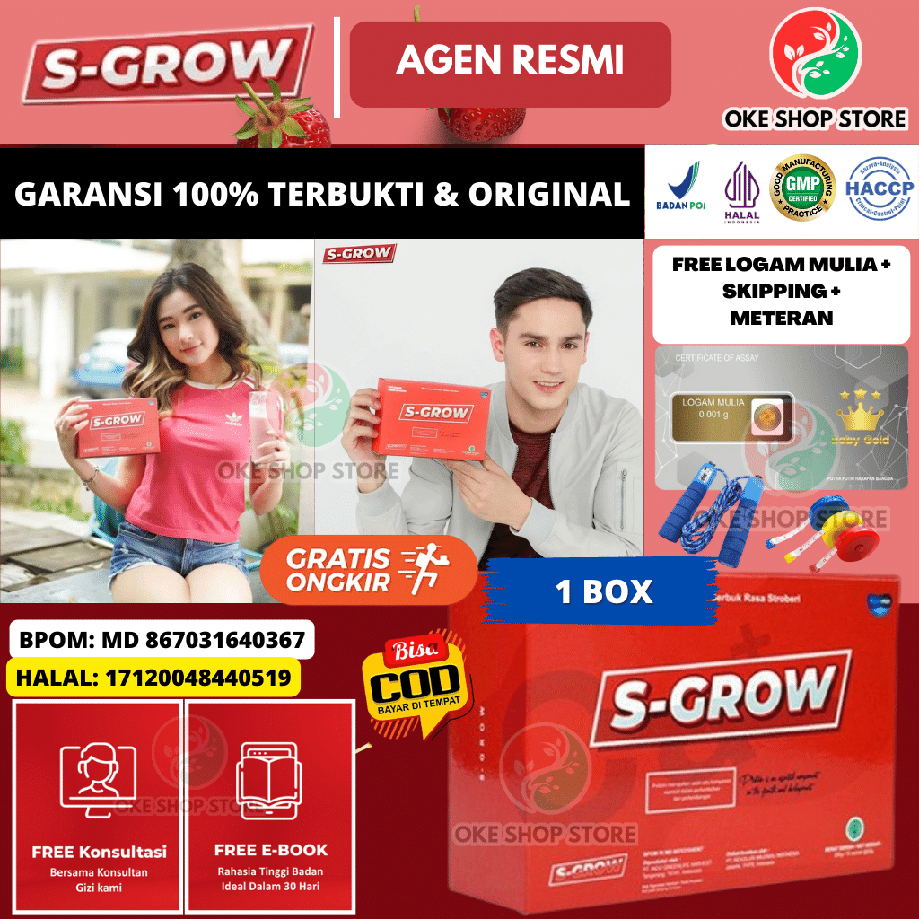 Jual Susu Peninggi Badan S GROW Original 100% Sgrow Grow Up Makanan ...
