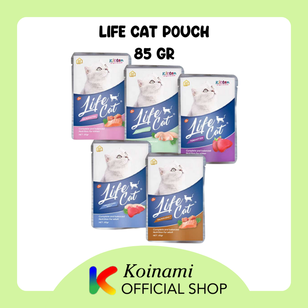 Jual LIFE CAT 85 gram / MAKANAN KUCING / wet food life cat kitten / wet ...