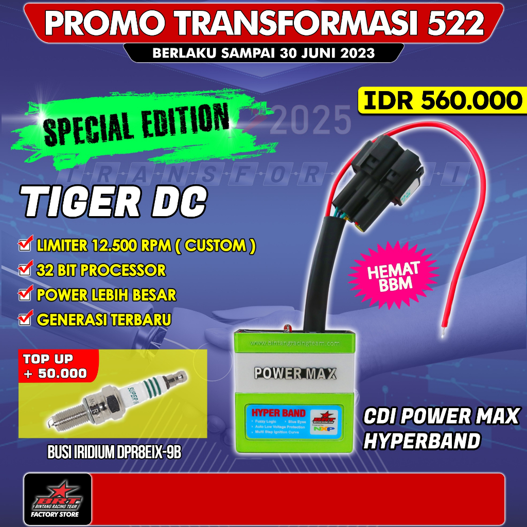 Jual CDI POWERMAX SPECIAL EDITION TIGER DC BRT BINTANG RACING TEAM ...