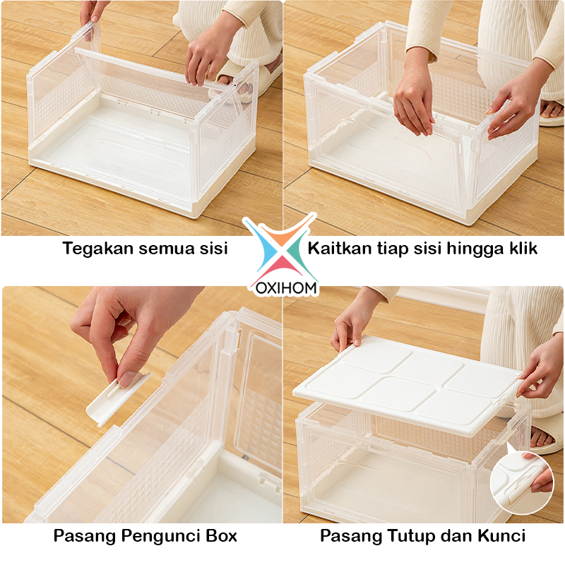Jual Oxihom Container Box Lipat Kotak Penyimpanan Folding Storage Box ...