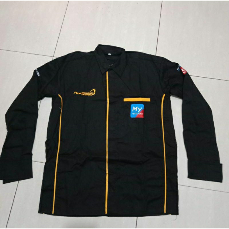Jual Baju Seragam My Pertamina Staff Kantor SPBU Lengan Panjang Pakaian ...